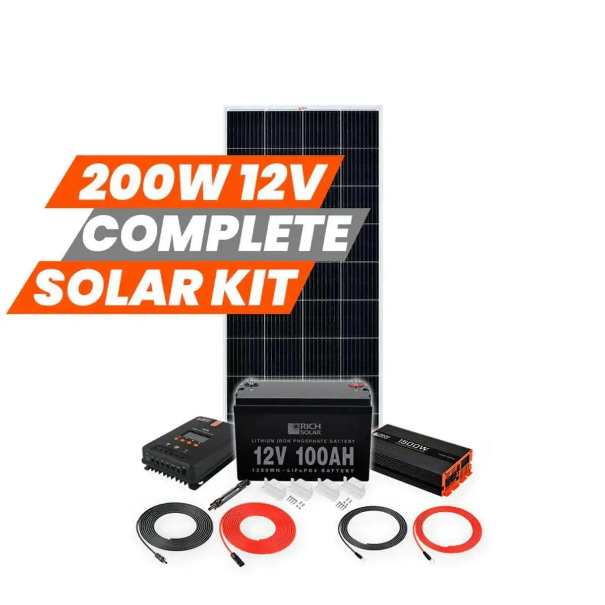 Rich Solar 200 Watt Complete Solar Kit - Green Efficient Energy – Solar ...