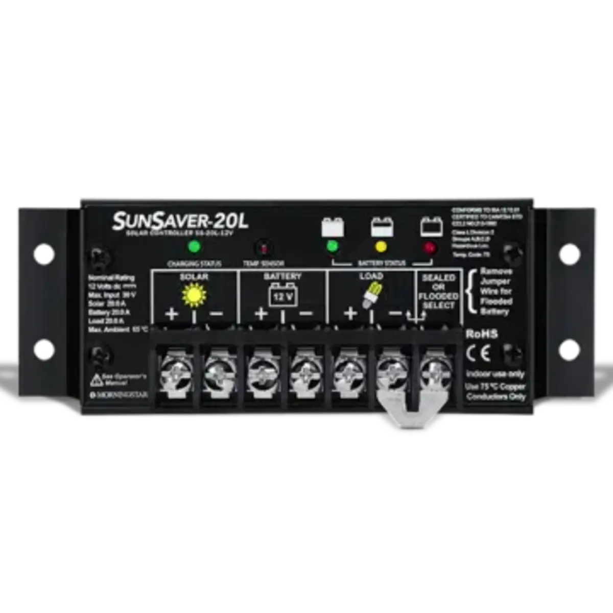 Morningstar SunSaver 10L,12V PWM Charge Controller | SS-10L-12V-0038 ...