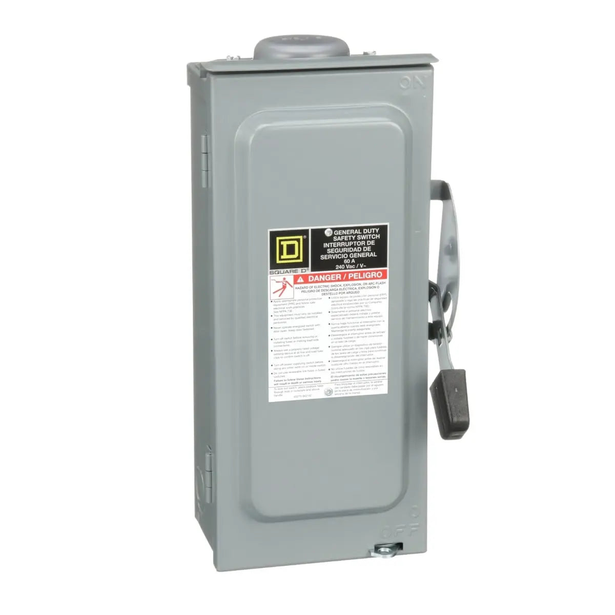Square D/Schneider Electric D22 60 A Fusible Disconnect Safety Switch ...