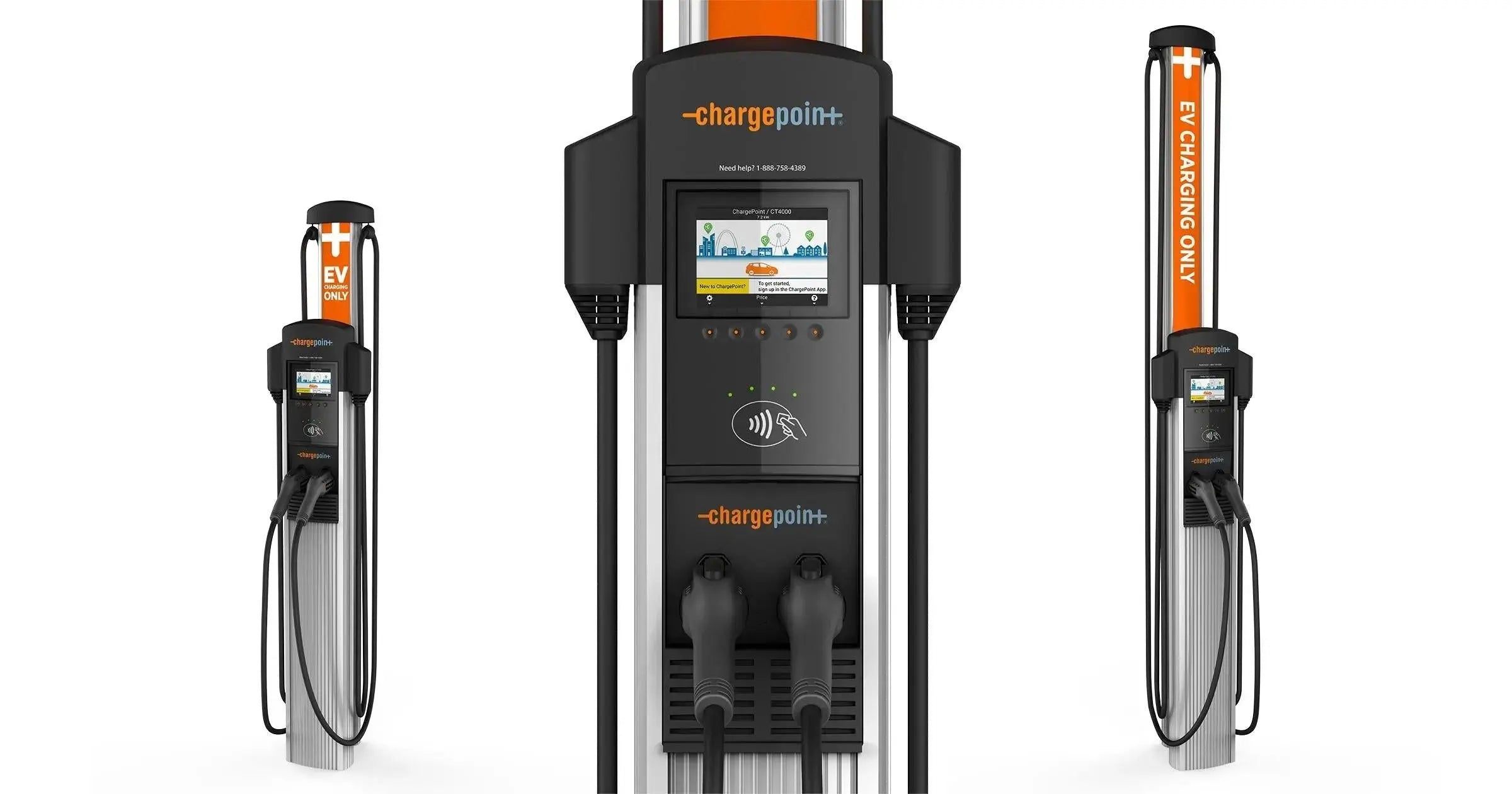 ChargePoint CT4000 Level 2 Commercial EV Charging Station - Green ...